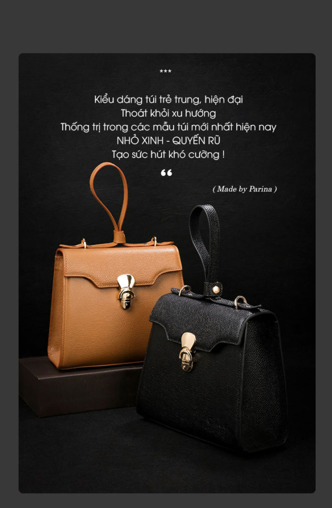 Túi xách nữ Parina Da bò Saffiano nhỏ xinh quyến rũ được làm thủ công ...