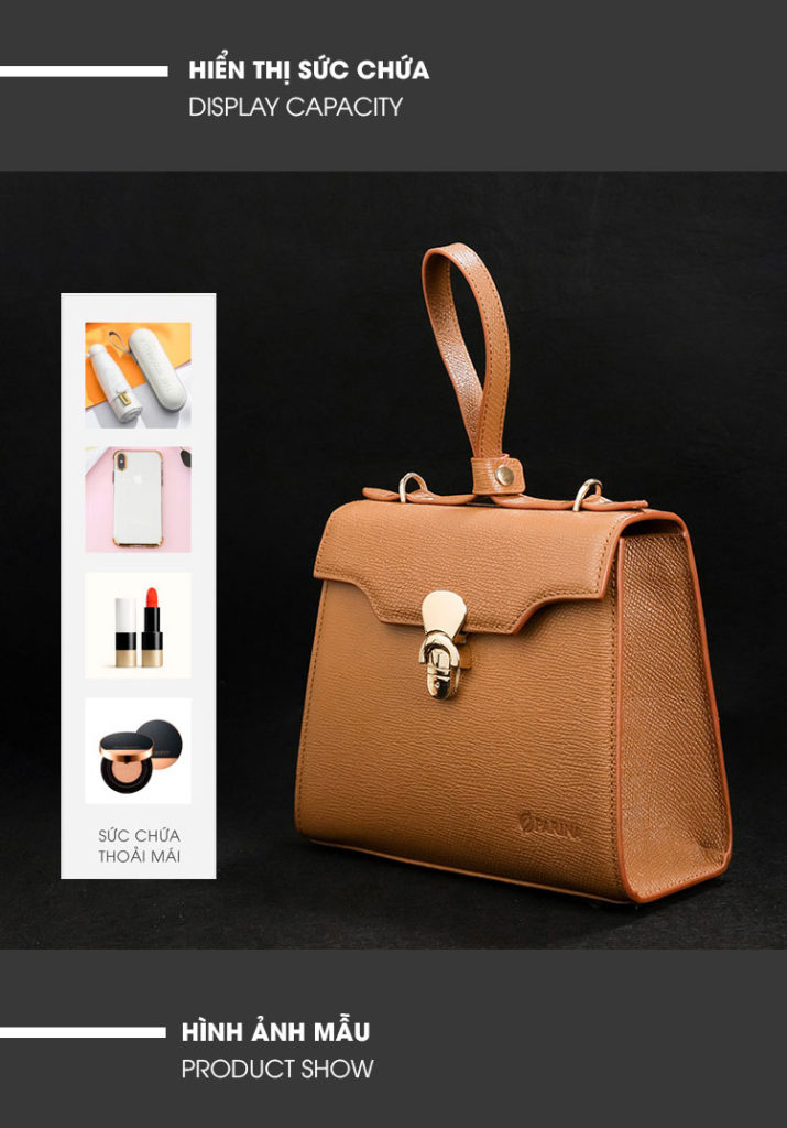 Túi xách nữ Parina Da bò Saffiano nhỏ xinh quyến rũ được làm thủ công ...